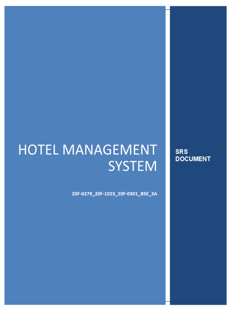 System Requirement Document of Hotel Management System | PDF | Databases | Operating System