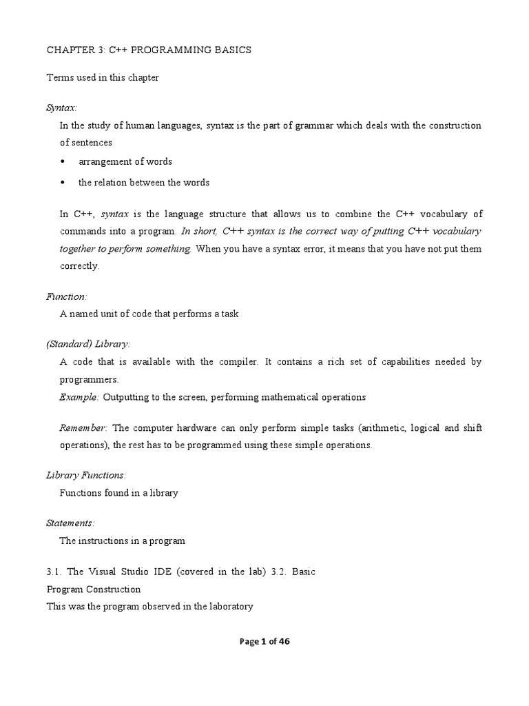 Chapter 3 | PDF | Data Type | Programming