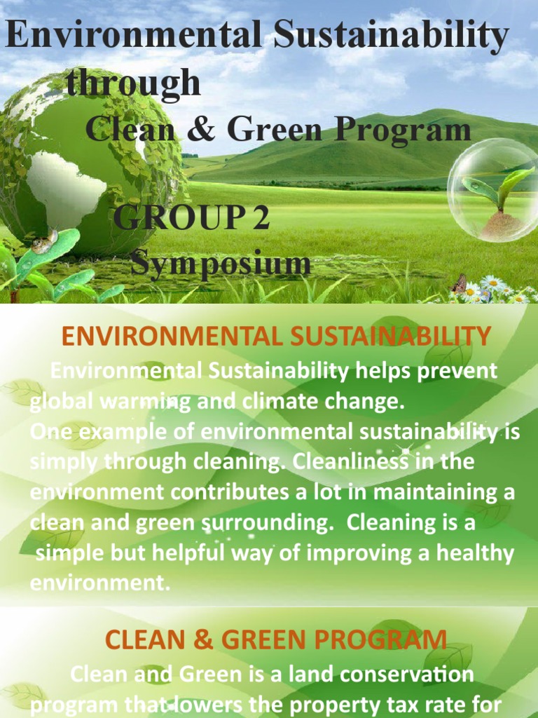 Group 2 Environmental Sustainability | PDF | Sustainability | Natural ...