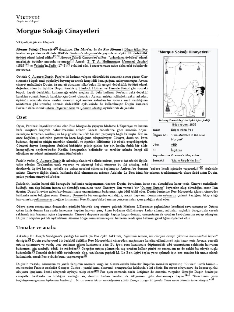 Morgue Sokağı Cinayetleri | PDF