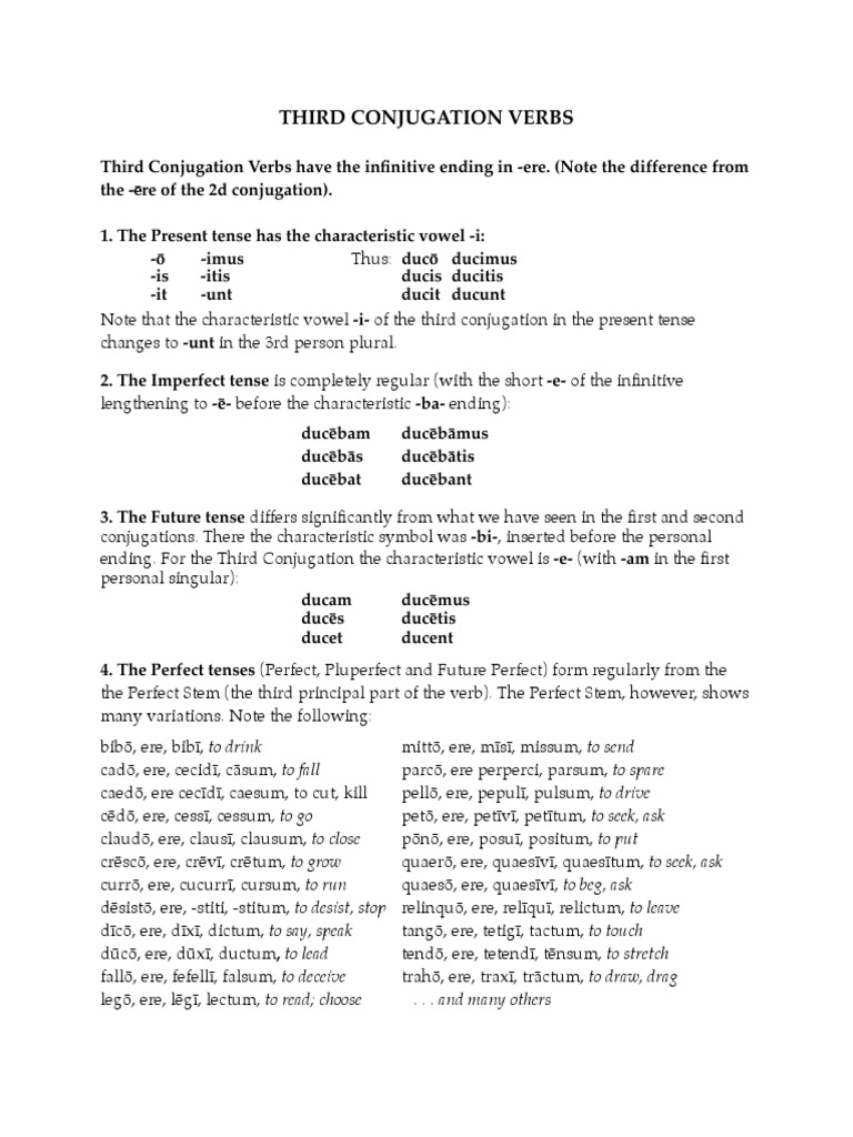 Conjugation 3 Pdf Perfect Grammar Grammatical Tense
