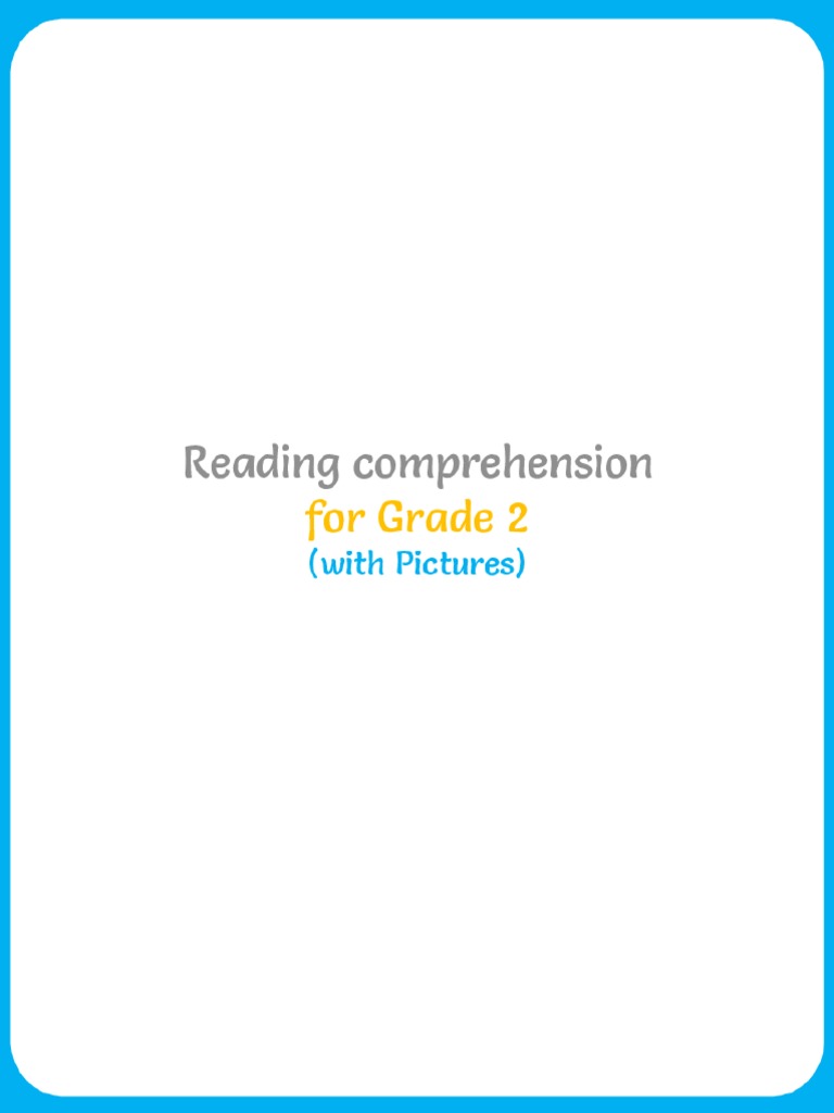 Reading Comprehension For Grade 2 Reading Comprehension Exercises ...