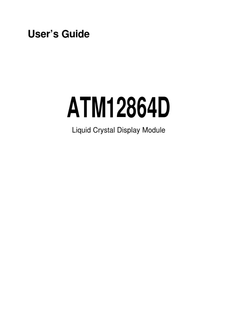 Datasheet LCD 128x64 ATM12864D | PDF | Random Access Memory | Liquid ...