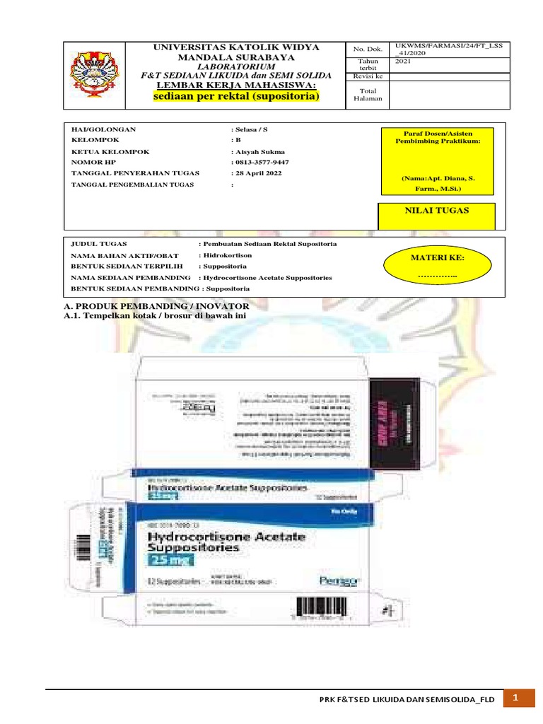 Laporan Jurnal Supositoria | PDF