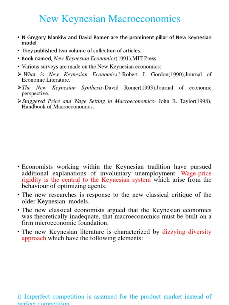 New Keynesian Macroeconomics | PDF | New Keynesian Economics | Nominal Rigidity