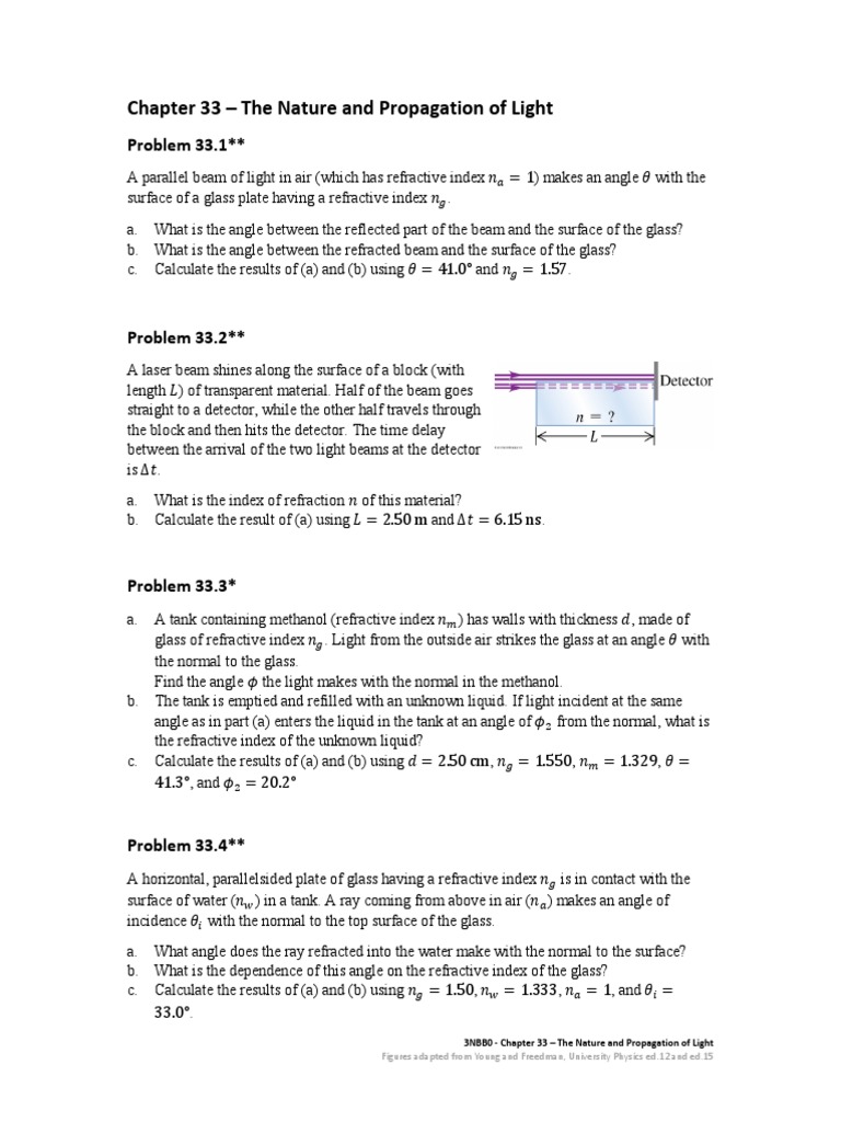 University Physics Problems Chapter 33 | PDF | Polarization (Waves ...