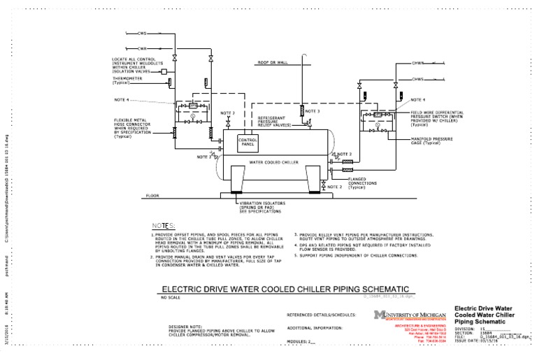 Electric Drive Water Cooled Chiller Piping Schematic: Notes | PDF ...