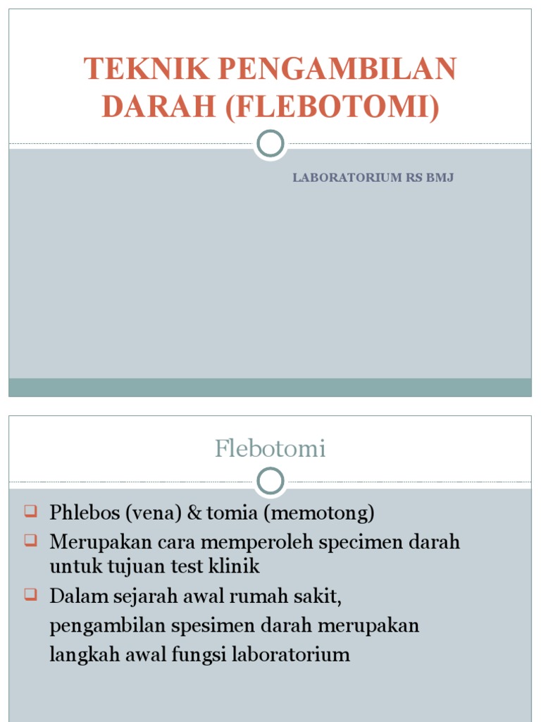 Presentasi Flebotomi | PDF