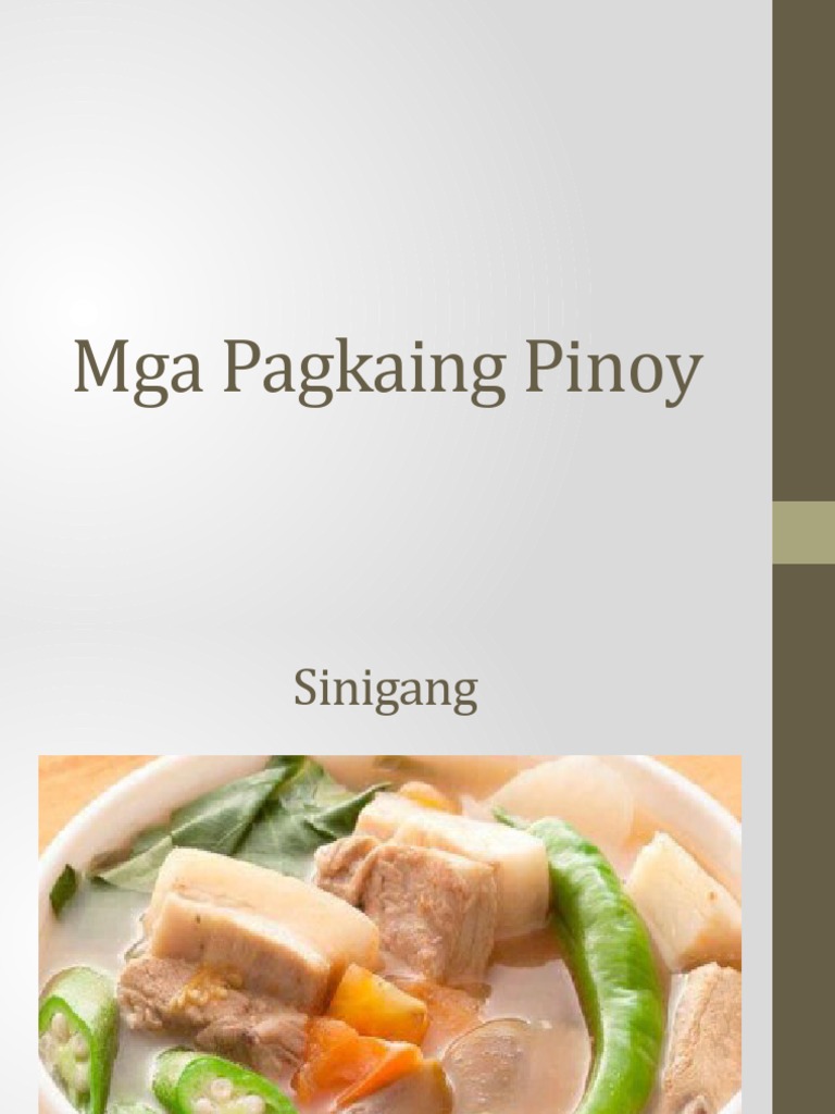 Mga Pagkaing Pinoy | PDF