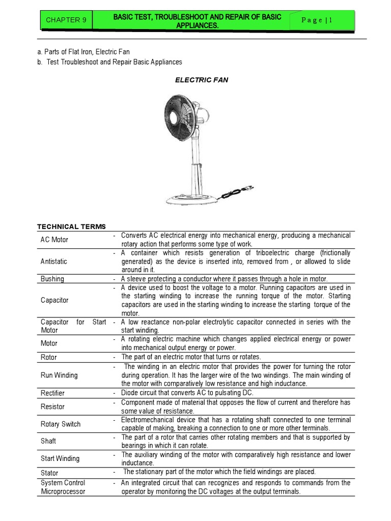 Basic Appliance Repair Guide | PDF | Electric Motor | Capacitor
