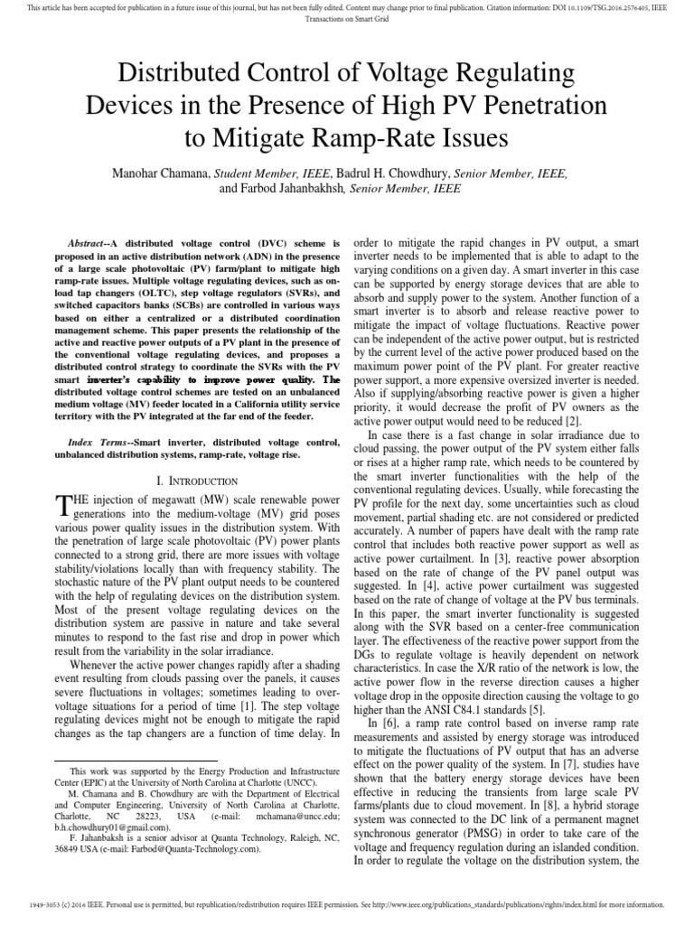 19 Distributed Control of Voltage Reg - Ulating Devices in The Presence ...