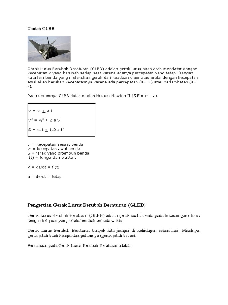 Contoh GLBB | PDF