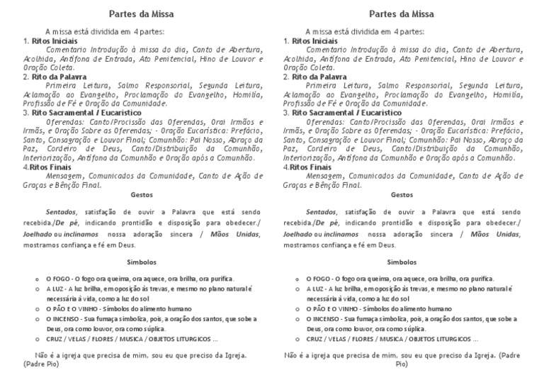 Partes Da Missa | PDF