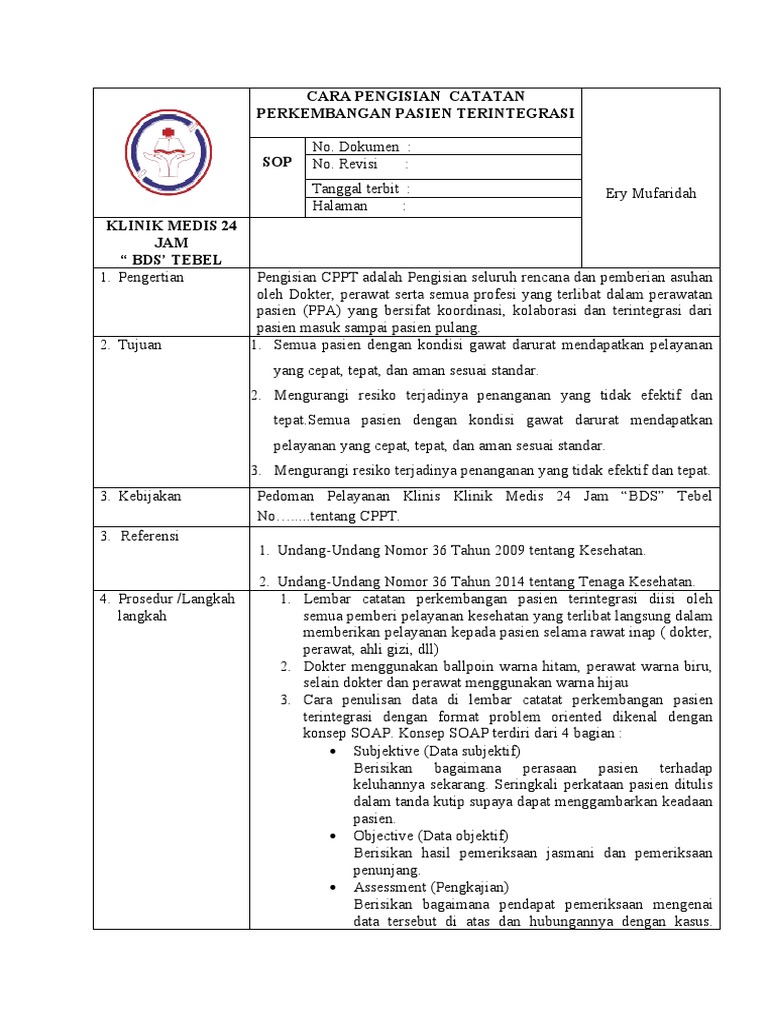 Sop CPPT | PDF | Sains & Matematika
