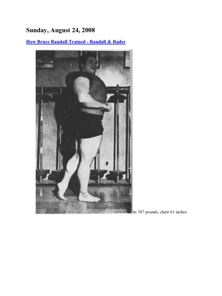 Bruce Randall: Bodybuilding Insights | PDF | Lunch | Eating