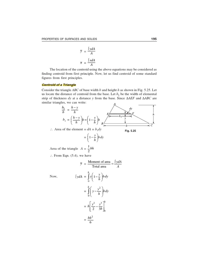 Center Of Gravity Lecture Sheet 2 Pdf Area Triangle