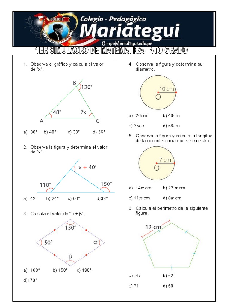 Simulacro - 4to | PDF