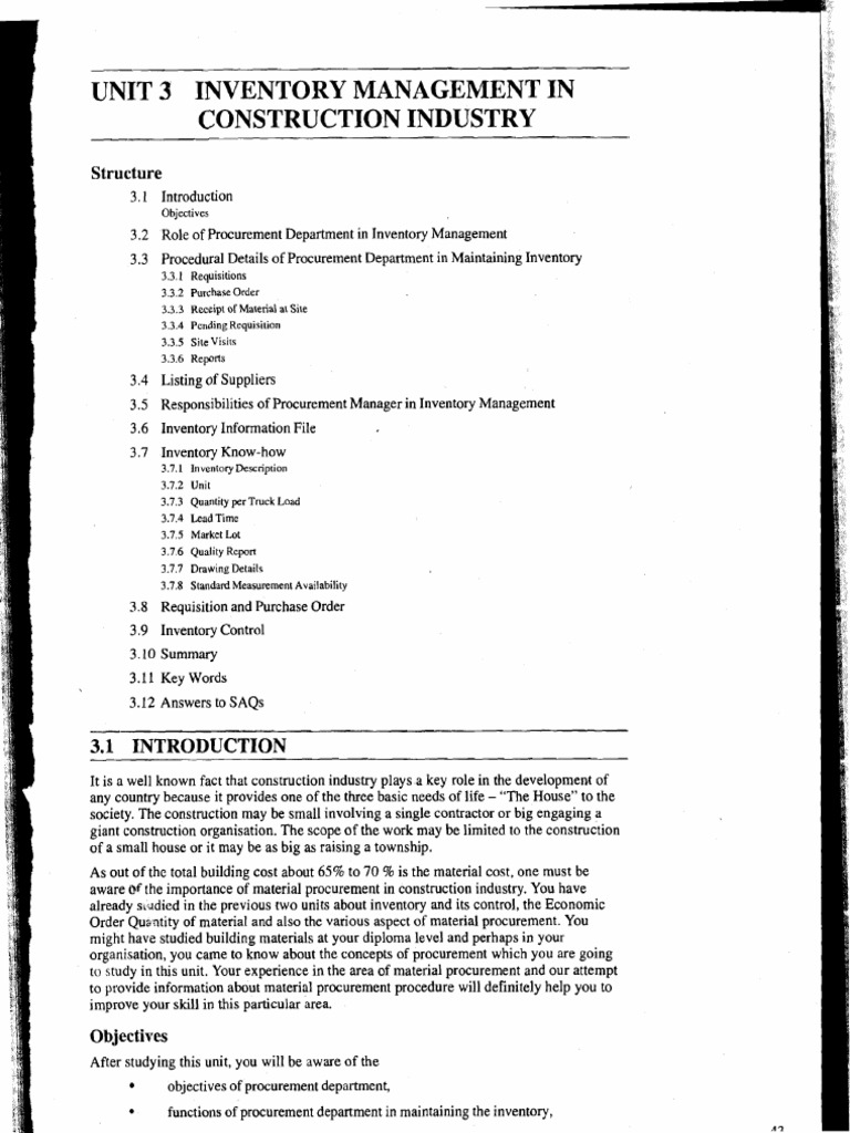 Unit 3 | PDF | Procurement | Supply Chain