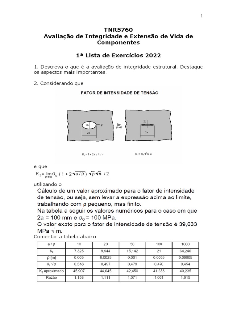 1a Lista de Exercícios 2022 | PDF | Technology & Engineering