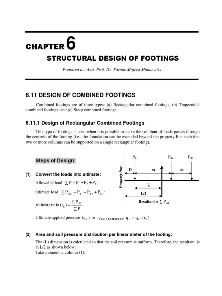 Chapter 6 Design of Combined Footings | PDF | Building Engineering ...