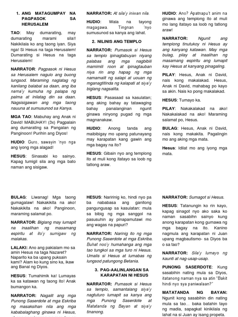 Senakulo Script | PDF