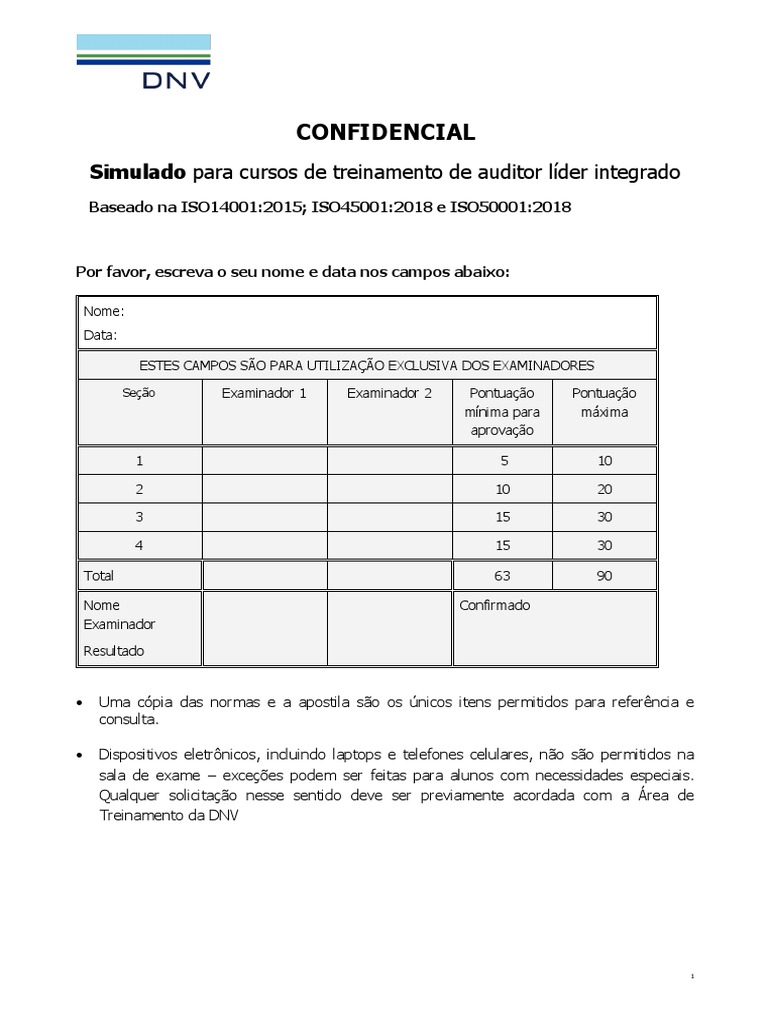 5.FAL INT Simulado SERR AGO 2022 | PDF | Evidência | Tempo