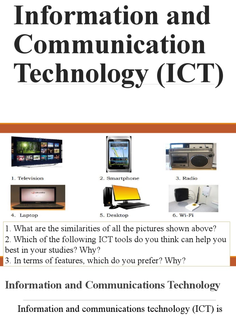 Information and Communication Technology (ICT) | PDF | Computers
