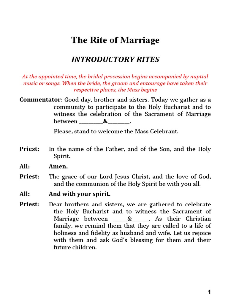 Wedding Missalette for Marriage Ceremony | PDF | Eucharist | Sacraments