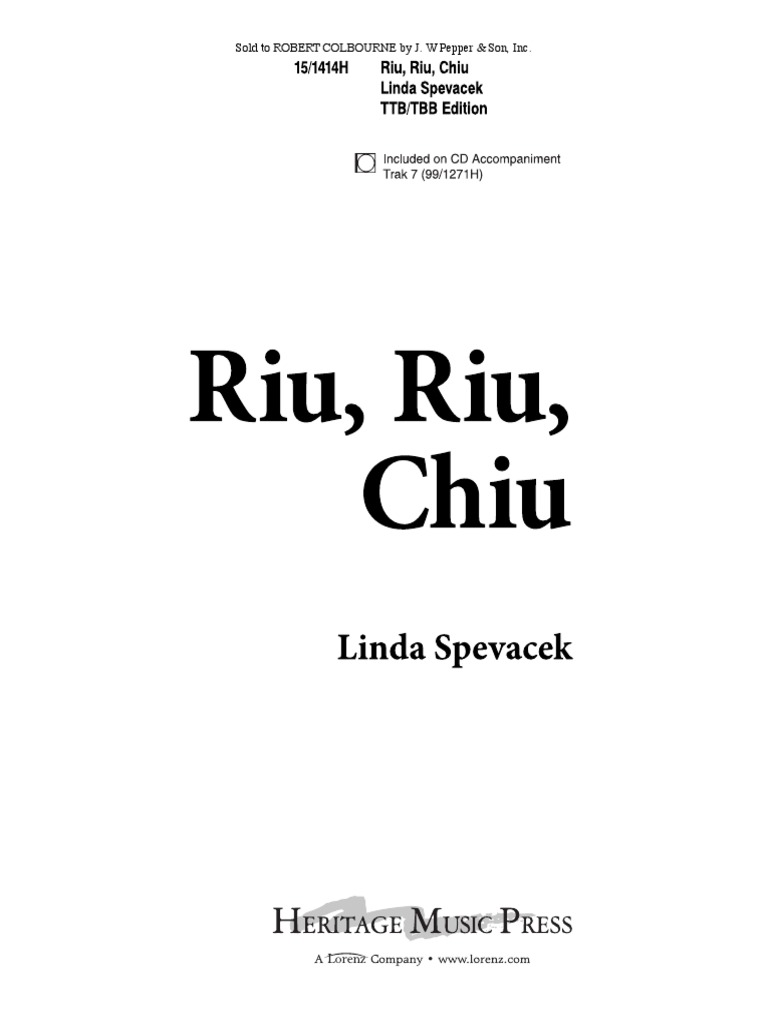 Riu, Riu, Chiu | PDF