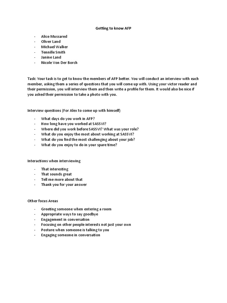 Getting To Know Afp | PDF | Communication