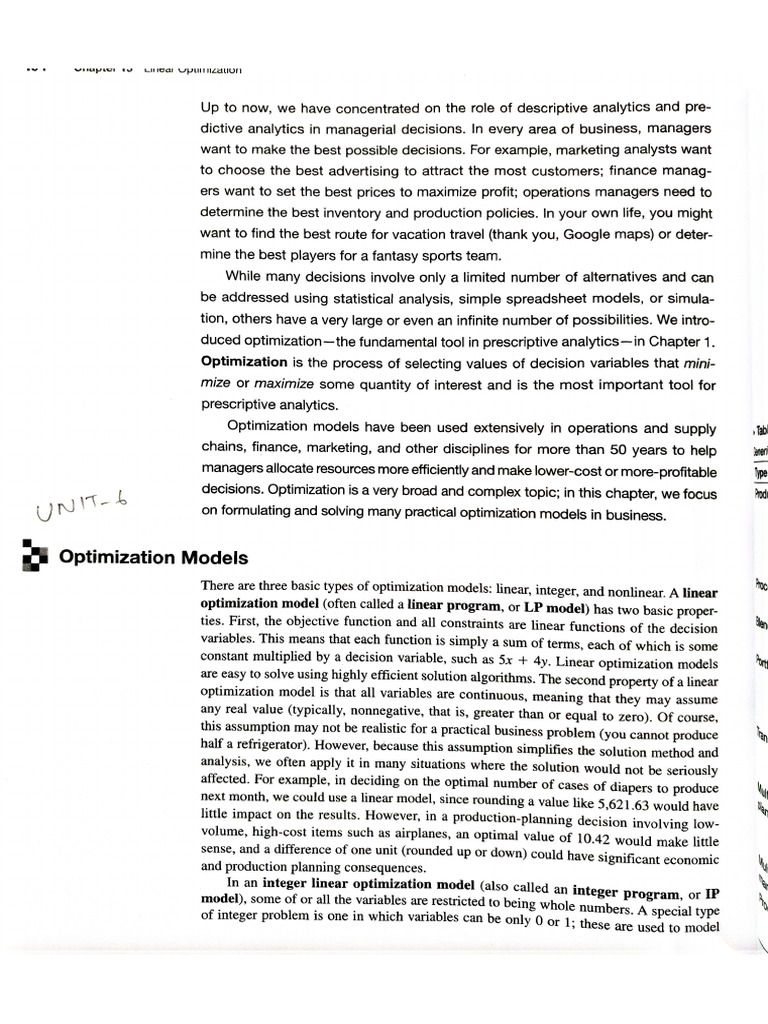 Unit 6 (Optimization) | PDF