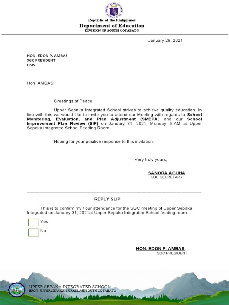 Letter Invitation SGC | PDF | Philippines | Government Related ...