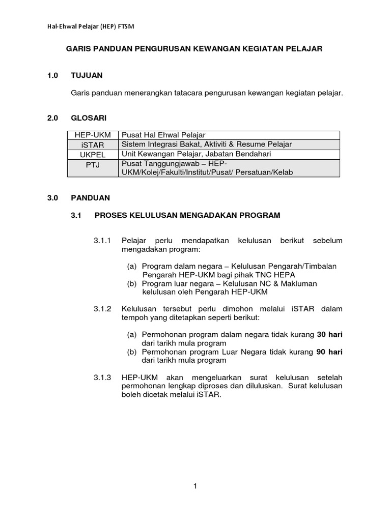 Garis Panduan Pengurusan Kewangan Kegiatan Pelajar | PDF Garis Panduan Pengurusan Kewangan Kegiatan Pelajar | PDF