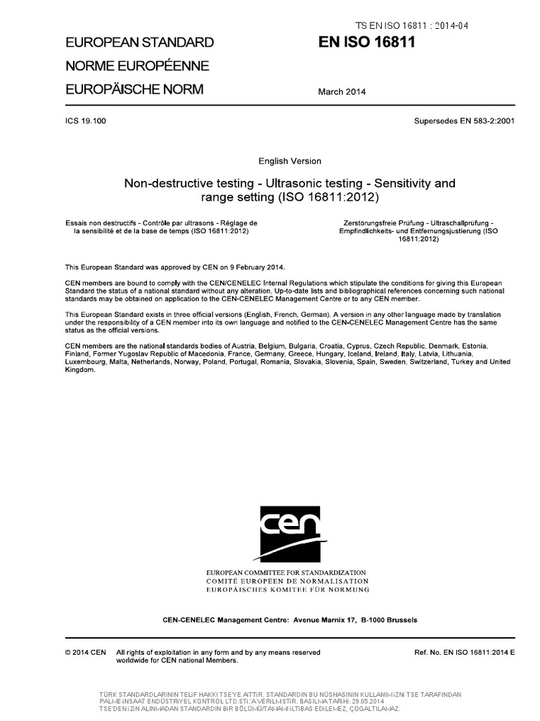 EN ISO 16811 2014 | PDF