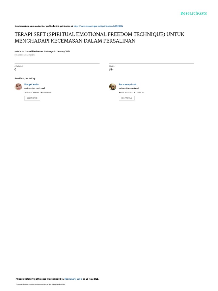 Terapi Seft Spiritual Emotional Freedom Technique | PDF | Endocrine System | Health Sciences