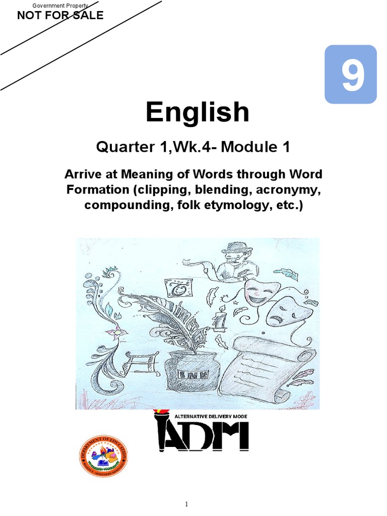 English9 - q1 - Mod1 - Arrive at Meaning of Words Through Word Formation Clipping Blending ...