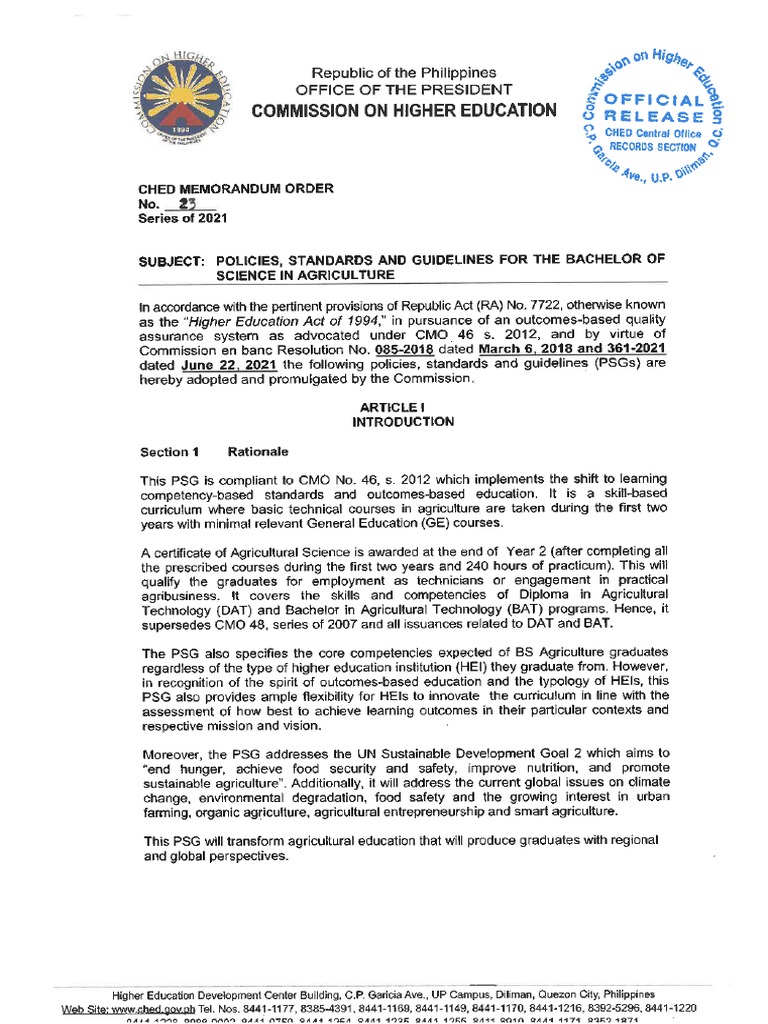 CMO 23 S. 2021 | PDF