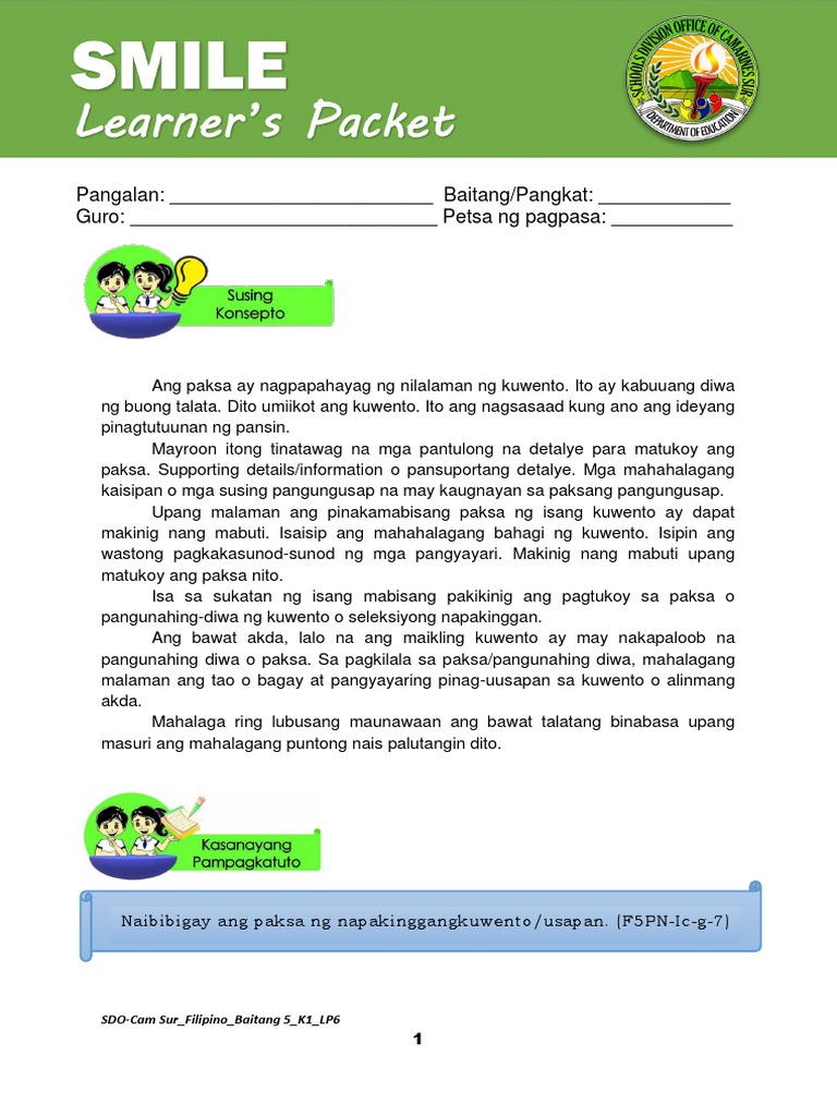 SLP Q1 WK6 Fil5 | PDF