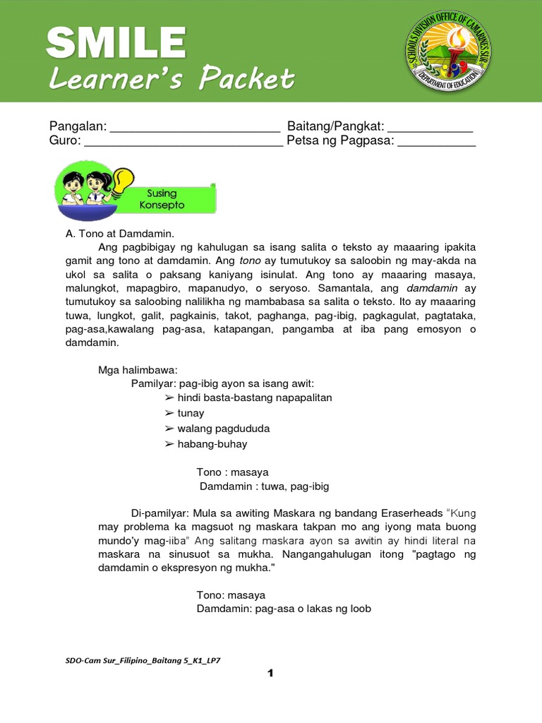 SLP Q1 WK7 Fil5 | PDF