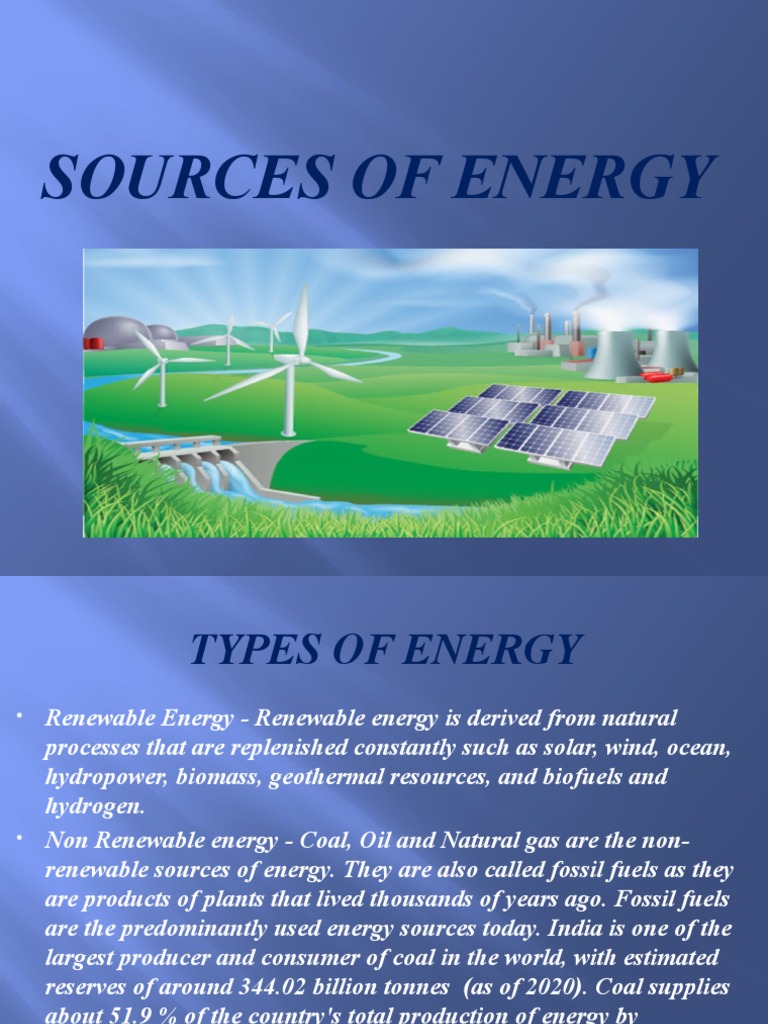 Sources of Energy | PDF