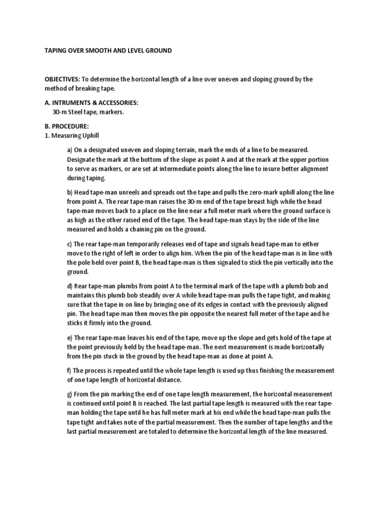 Taping Over Uneven and Sloping Ground | PDF