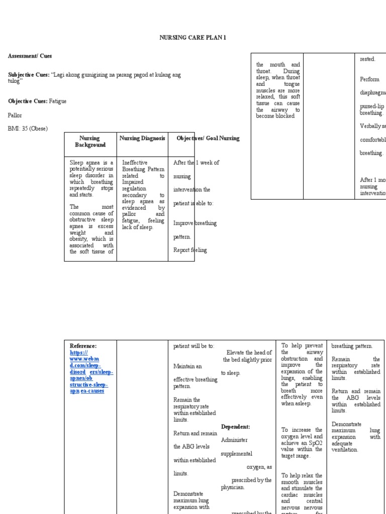 NCP - Sleep Apnea | PDF
