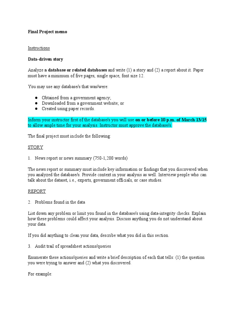 Data-Driven Story Project Memo | PDF | Databases | Data Science