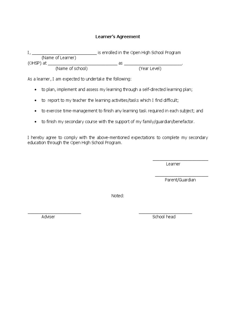 Open High School Forms | PDF | Libraries | Learning