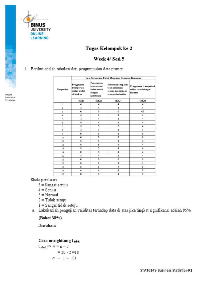 TK2 Business Statistics.. | PDF