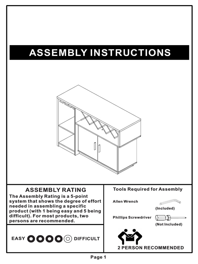 Cabinet Assembly Instructions Guide | PDF