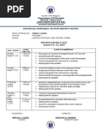 Individual Daily Log and Accomplishment Report: Holiday | PDF