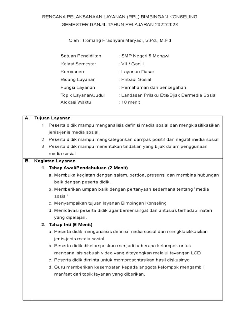 RPL 7 | PDF | Karier & Perkembangan