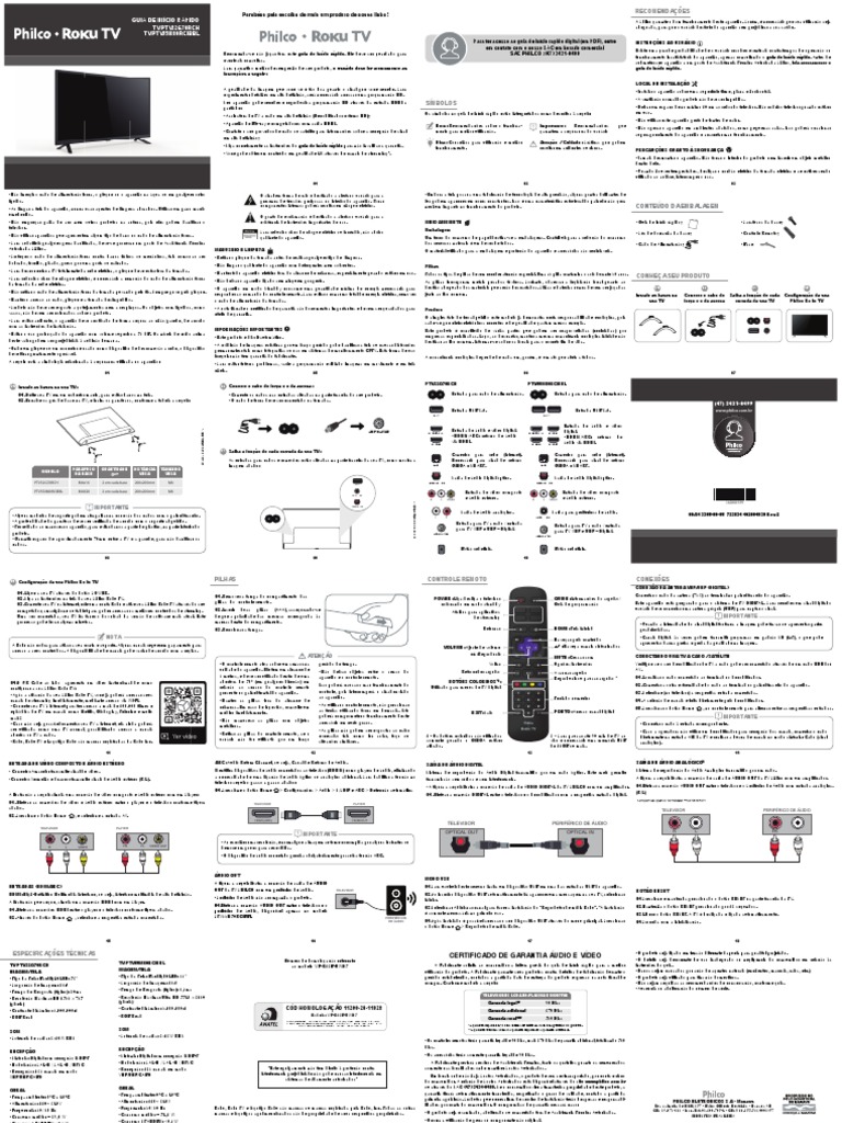 Manual - Smart TV Philco 32 PTV32G70RCH Roku TV Led - 099323097 | PDF | Embalagem e rotulagem ...