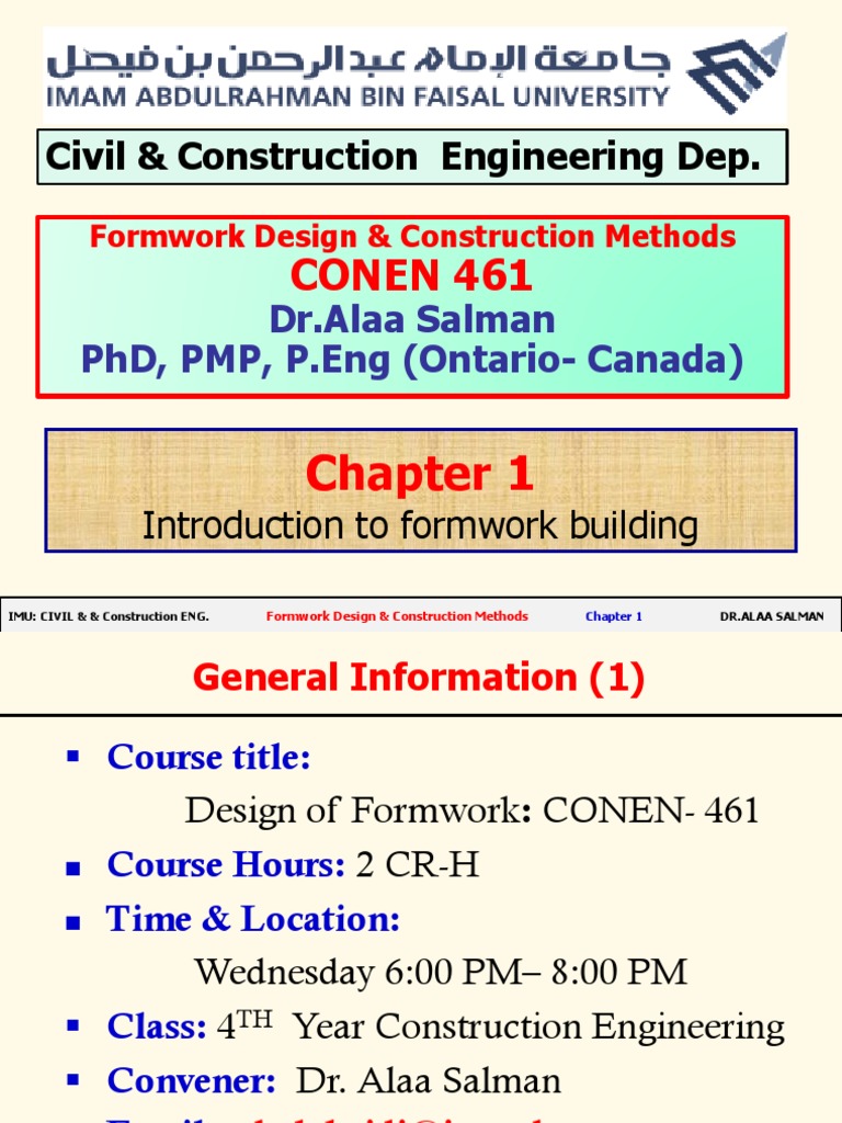Lecture 1 - Introduction To Formwork Building | PDF | Concrete ...